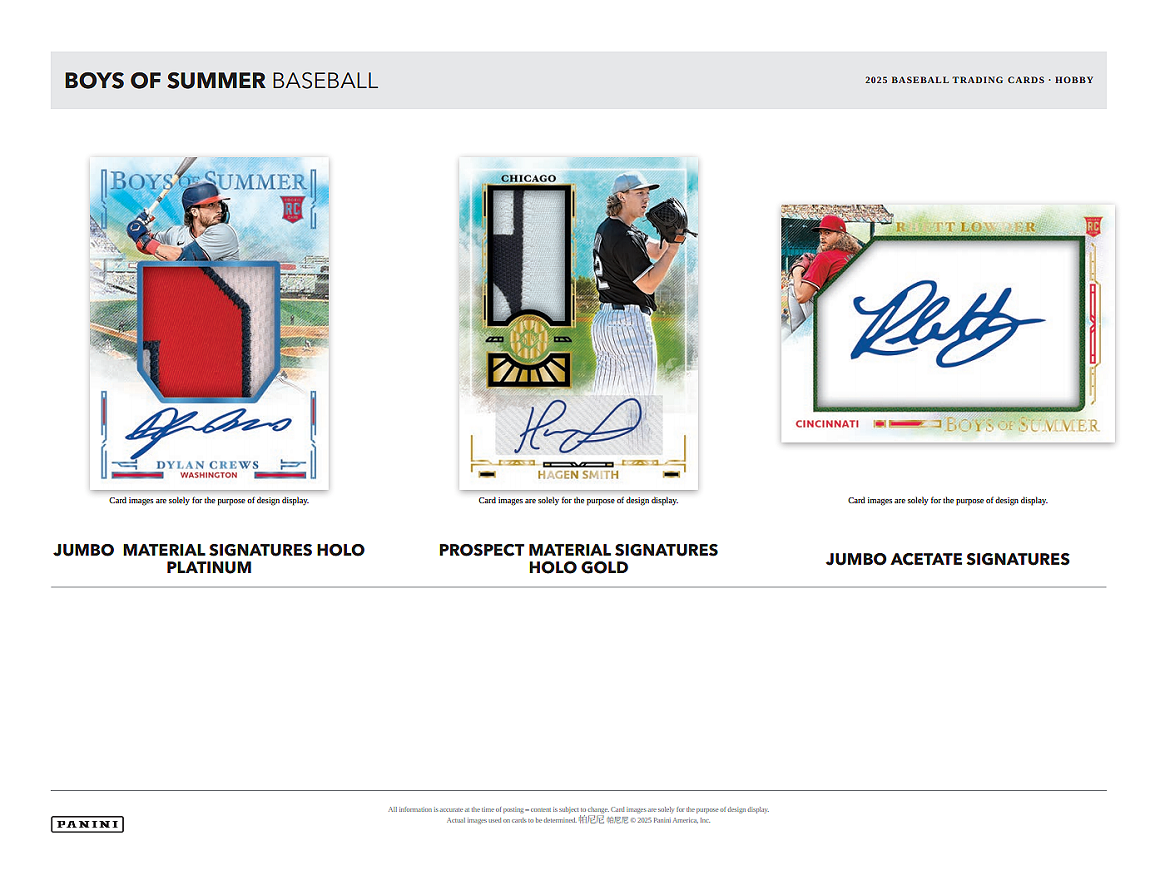 2025 Panini Boys Of Summer Baseball