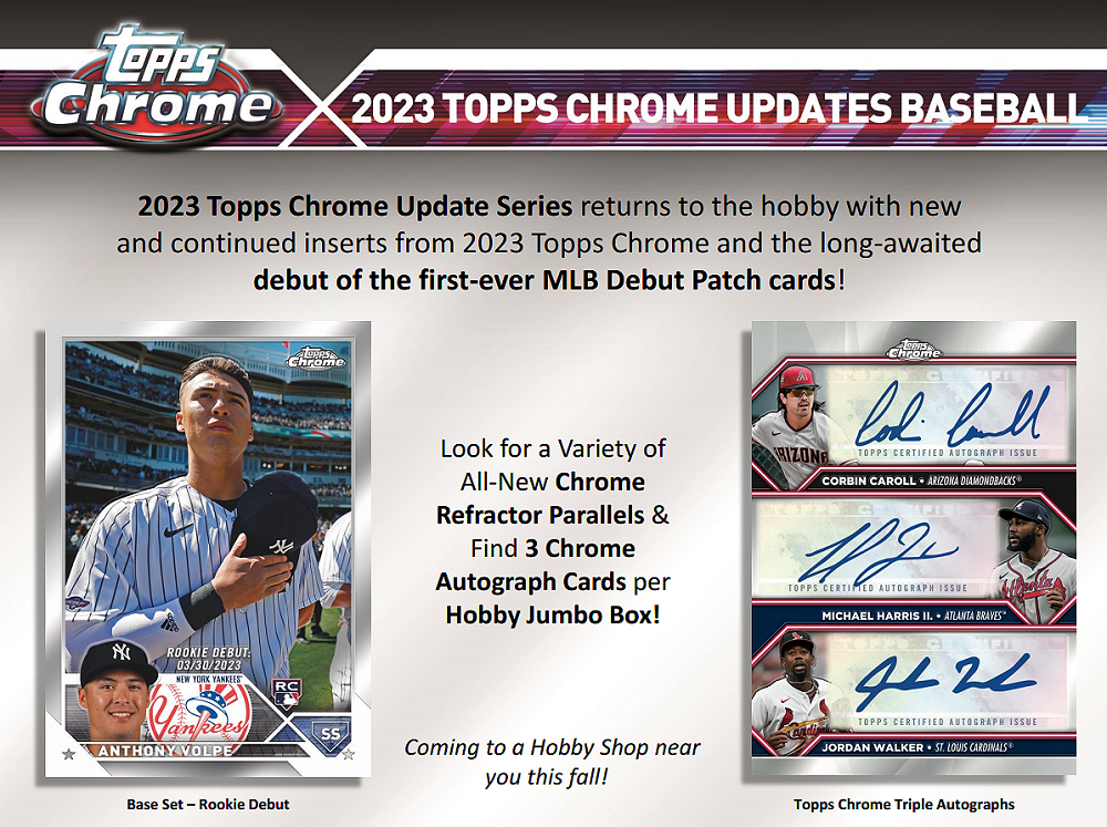 2023 MLB Topps Chrome Update Hobby Jumbo