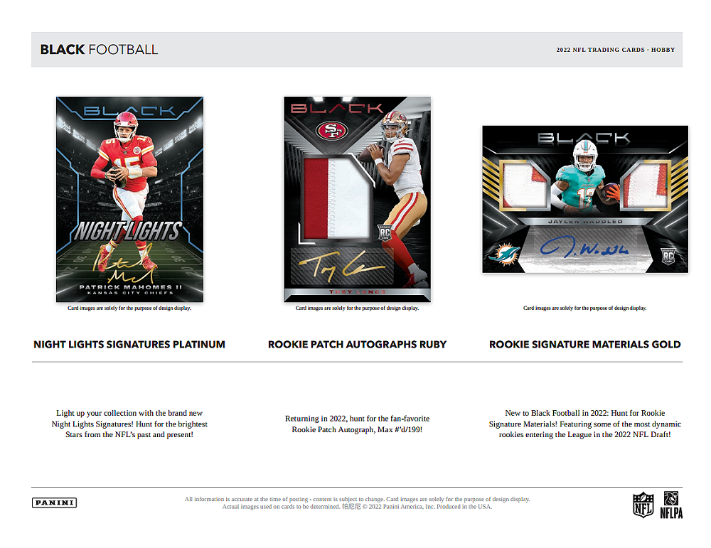 2022 NFL Panini Black