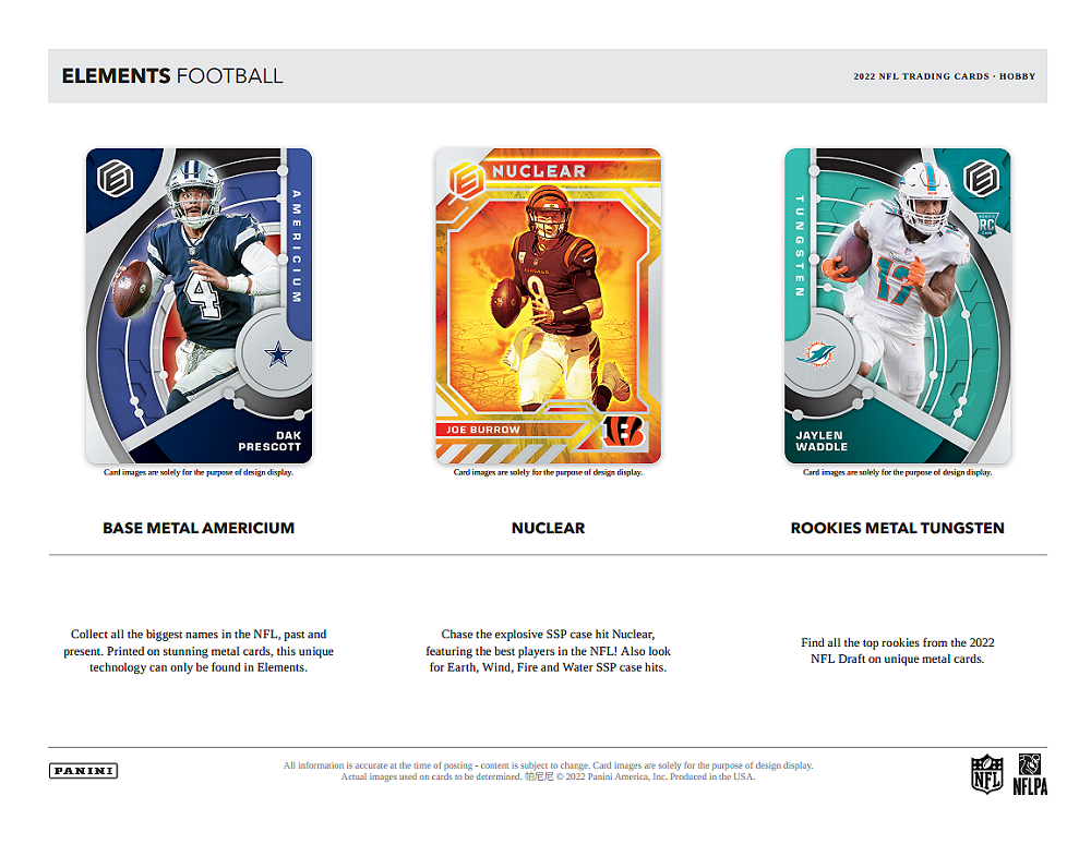 2022 NFL Panini Elements