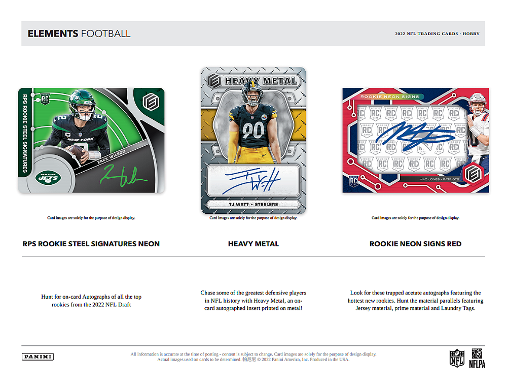 2022 NFL Panini Elements