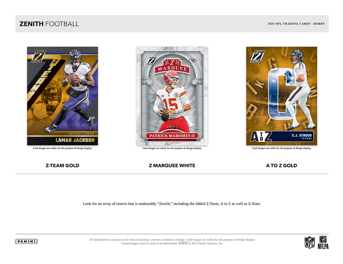 2024 NFL Panini Zenith