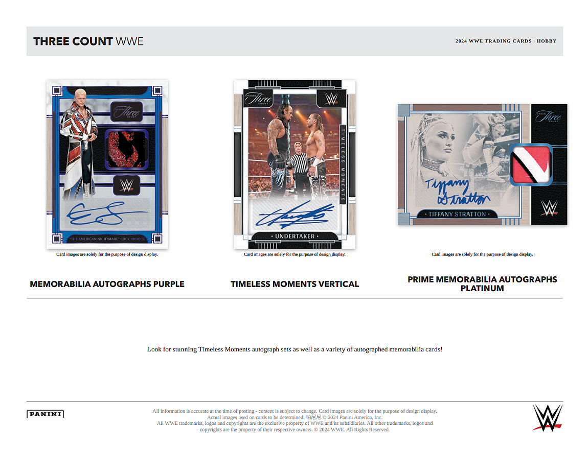2024 WWE Panini Three Count